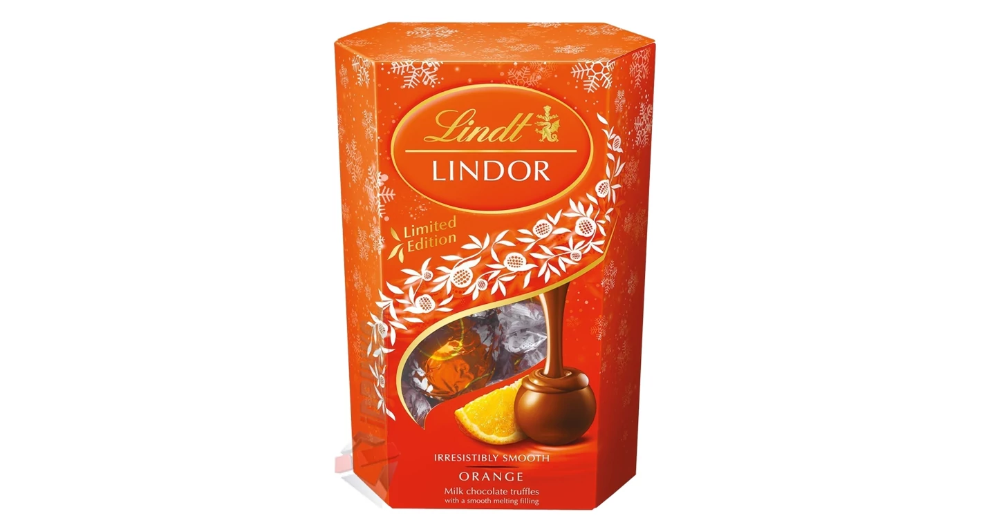 Lindt Lindor Narancsos Csokoládégolyó [200g] - Édesség, Csokoládé